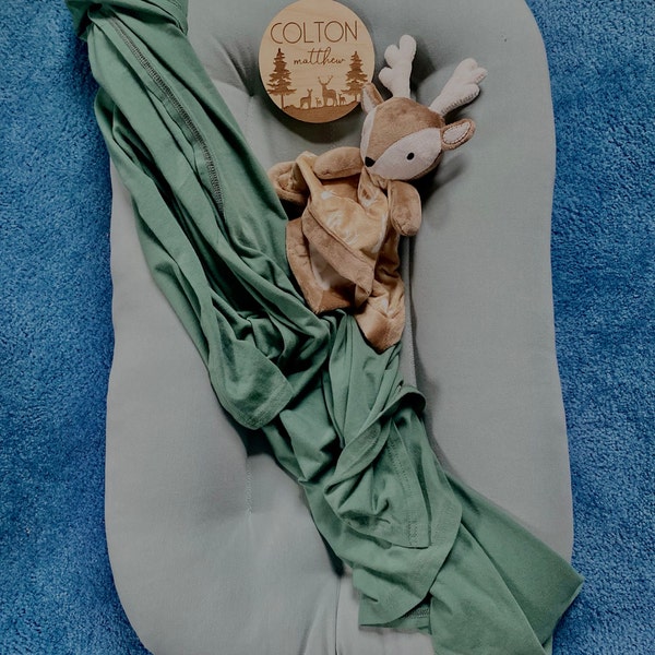 Deer Baby Name Sign, Name Announcement, Deer Nursery Decor, Hospital ...