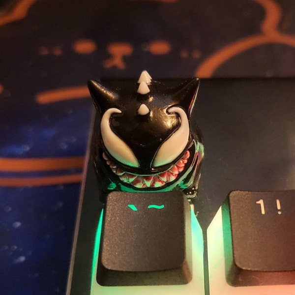 Gengar Venom Black Keyboard Cherry Mx Keycap Resin Mechanical Keyboard ...