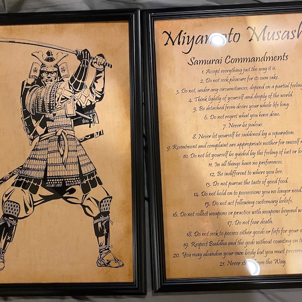 Samurai Miyamoto Musashi Japanese Swordsman the Book of Five Rings ...