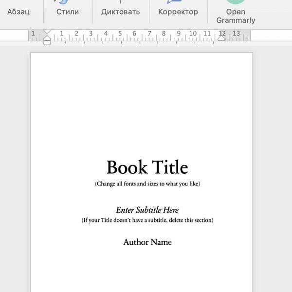MS Word Book Template for KDP. Fiction Self Publish Help Guide. One ... MS Word Book Template for KDP. Fiction Self Publish Help Guide. One ...