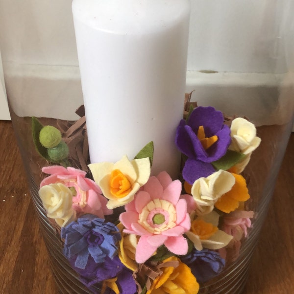 Felt Flower Craft Kit: DIY Felt Flowers - Cottage Garden Bouquet - Etsy