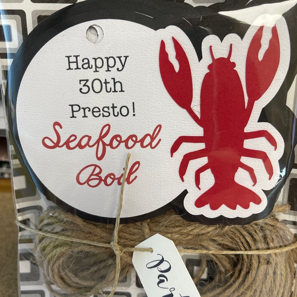 Lobster Crab Crawfish Seafood Boil Personalized Tag Napkin Ring - Etsy