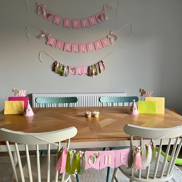 Mushroom High Chair Banner, Pink Mushroom 1st Birthday, Fairy Party ...