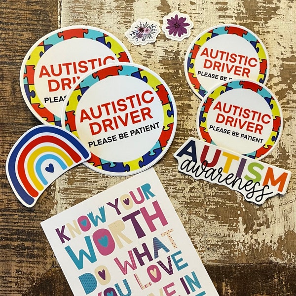 Autistic Driver Decal, Autism Safety Sticker, Emergency Decal, Occupant ...