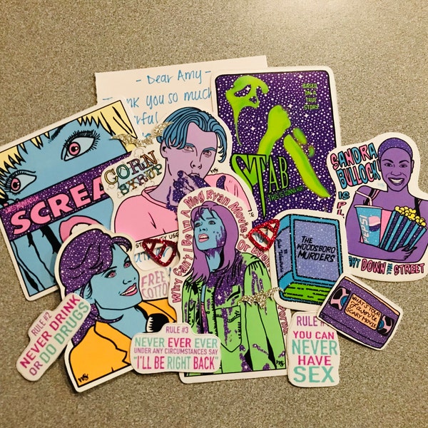 Favorite Scary Movie 7 Pc. Sticker Pack for Laptops, Iphones ...