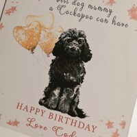 Cockapoo Dog Mummy Birthday Card, Cockapoo, Dog Birthday Card ...