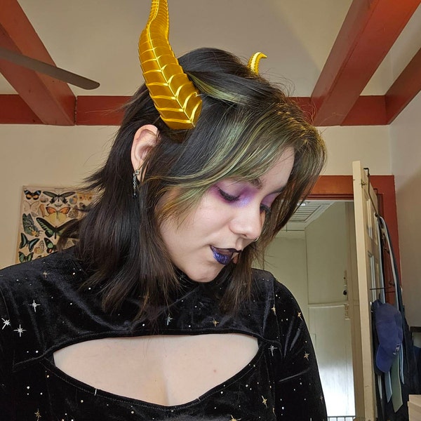 Dragon Horns for Headset | 3D Printed Horns for Headphones | Satyr Horn ...