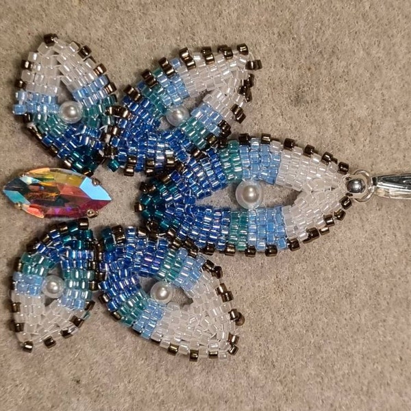 Beading Tutorial - Peacock - Beaded Necklace or Decoration With a ...