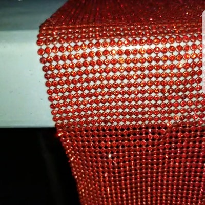 Red Rhinestone Sheet, Red Crystal Fabric, Red Rhinestone Fabric - Etsy UK