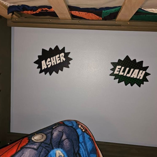 Comic Book Door Sign Personalized Name Sign Super Hero Sign Last Name ...