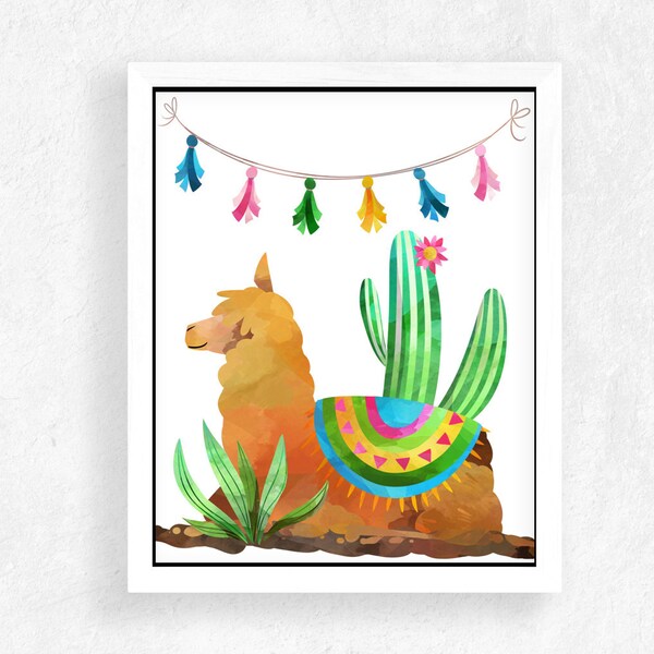 Watercolor Llamas Clipart - Llama Download - Instant Download - Llamas ...