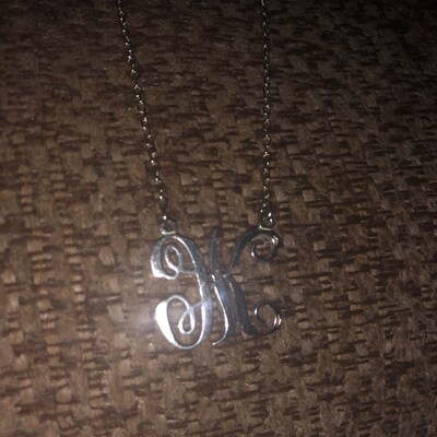 Dainty Monogram Necklace Custom Monogram Necklace Dainty - Etsy