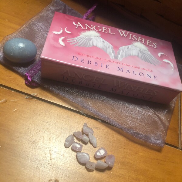 Angel Wishes Guidance/oracle Cards Set~ With Angelite - Etsy