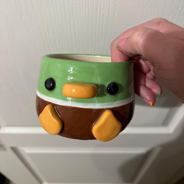 Made-to-order Handmade Ceramic Duck Mug - Etsy