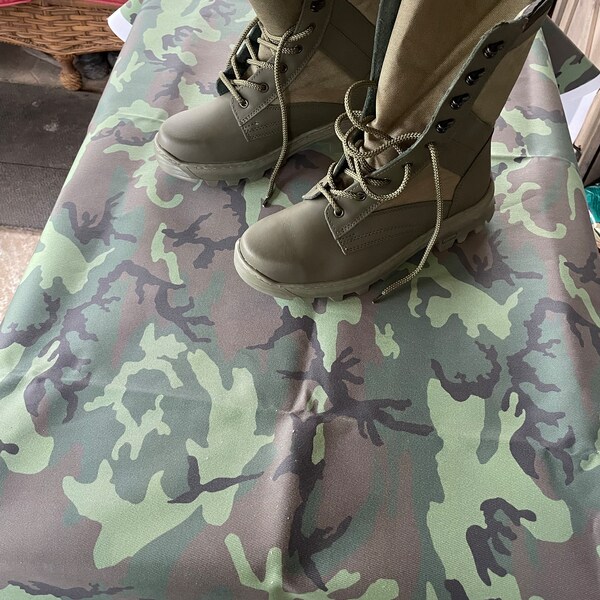 Camo Fabric - Lime Color Camo by Ricraynor- ERDL Camouflage Camping ...