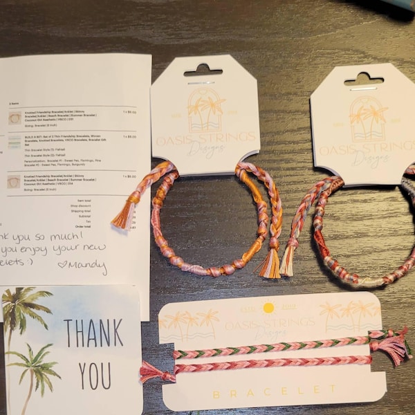 Knotted Friendship Bracelet/anklet | Skinny Bracelet/anklet | Beach ...