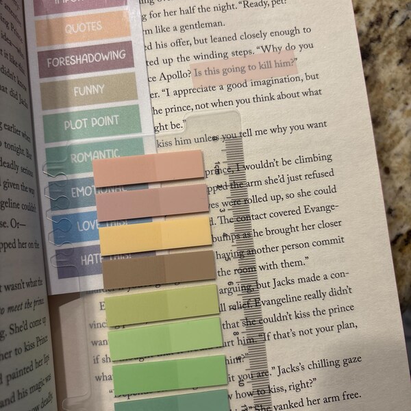 BOOK CLUB Rainbow Annotation Kit Bundle Bookmarks Laminated Booktok ...