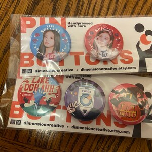 TWICE Debut Pinback Button Badges 1.25 Like Ooh-ahh, Cheer Up, TT ONCE ...