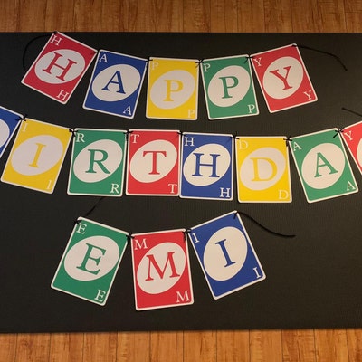 FULL SIZE UNO Party Banner Cardstock - Etsy