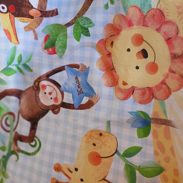 Wee Ones by Oasis Baby Zoo Animals Cotton Quilt Fabric Panel 35" X 43 ...