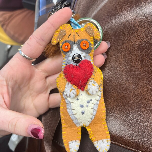 Pigeons Handmade Hand Stitched Key Chain Pigeon Bird Felt Collectable ...