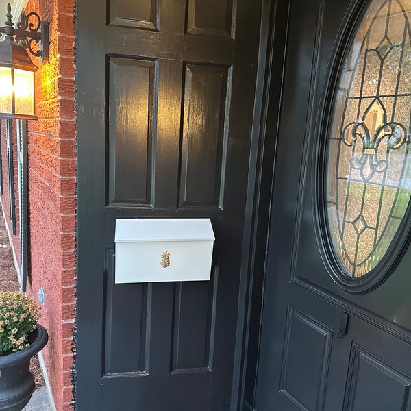 Red Swedish Wall Mount Mailbox - Distinctive POST Decal - Unique ...