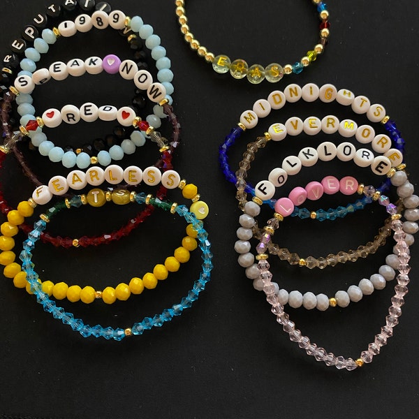 Kids, Girls, Toddlers Beaded Stretch Bracelets With Fun Charms - Etsy