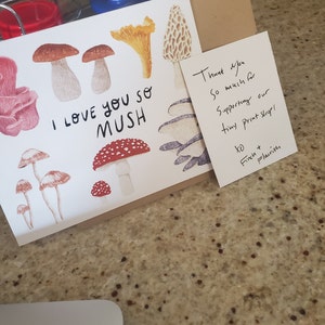 I Love You so Mush Mushroom Greeting Card - Etsy