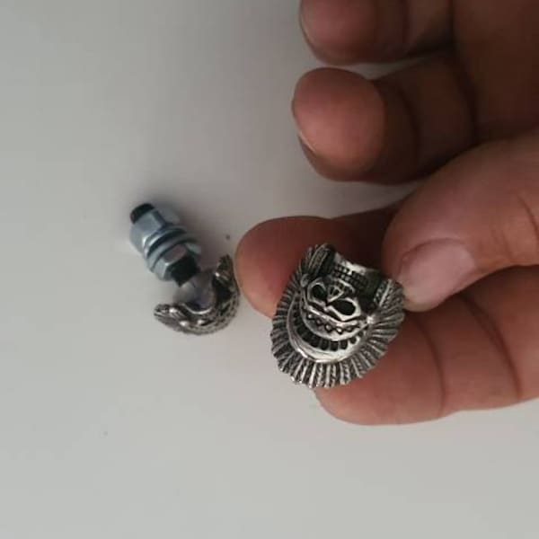 2 Metal License Plate Custom Bolts,middle Finger,flip Off,screw ...