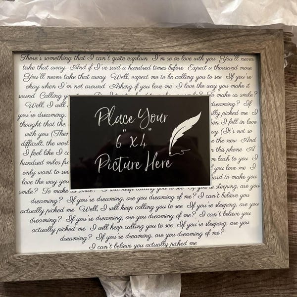 First Dance Lyrics Frame Mother Son Dance Lyric Picture Frame ...