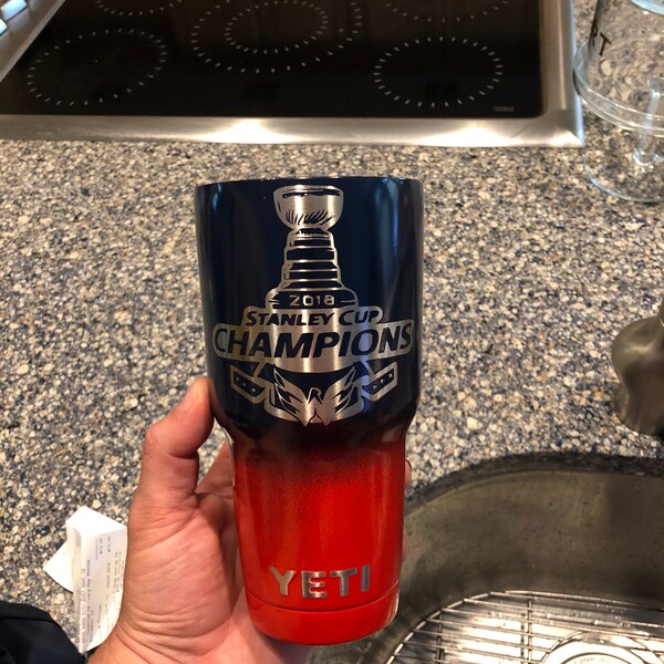NHL Hockey Team Powdercoated Yeti Tumbler, Free Personilization! - Etsy