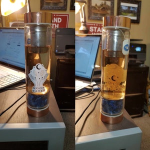 Stainless Steel Crystal Moon Water Bottle - Etsy