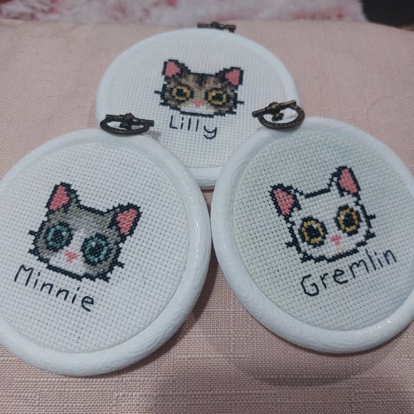 Cat Cross Stitch Pattern. Set of 12 Mini Cat Cross Stitch Patterns ...