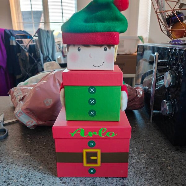 Kids Christmas Eve Box Personalised Customised Stacking Gift Boxes ...