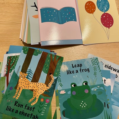 PRINTED VERSION. Animal Action Cards. 25 Cards. 4x6. Action Cards for ...