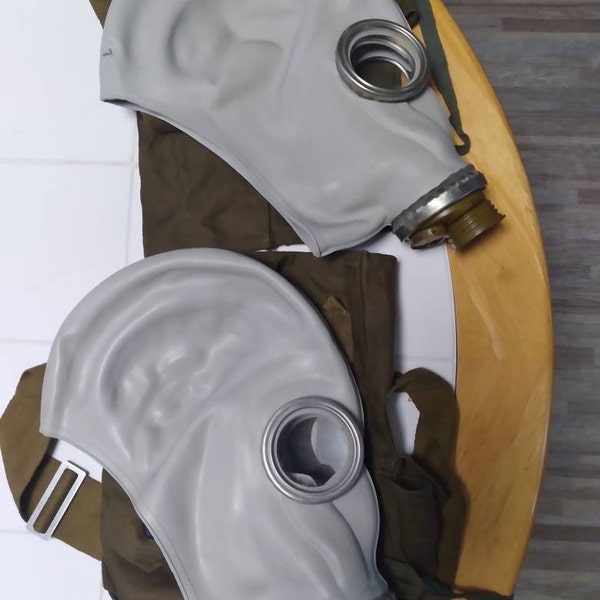 Russian Military Soviet Grey Gas Mask PDF for Kids With Hose. Without ...