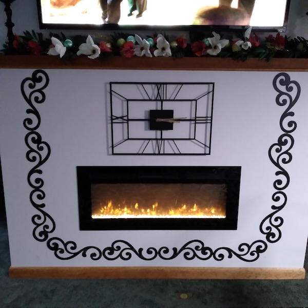 Rectangle Wall Clock, Oversized Silent Metal Wall Clock, Mantel Clock ...