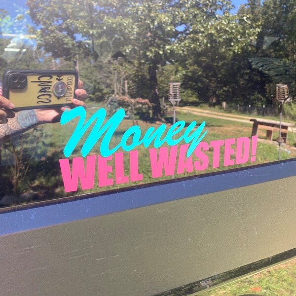 Money Well Wasted JDM Funny Sticker Decal - Etsy