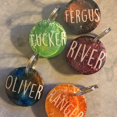 1.5 Resin Dog Tags/ Custom Dog Tags/ Epoxy Dog Tags - Etsy