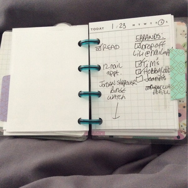 Mini 5 Ring Daily Planner Inserts: Printable Agenda Refills (PDF File ...