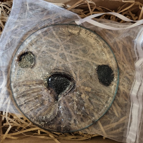 Wave in a Box Fused Glass Wave Wall Art Sun 25x25cm(10"), Turquoise ...