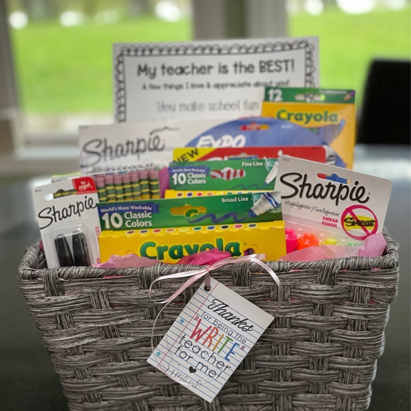 Teacher Appreciation Printable Gift Tags, Write Teacher for Me Teachers ...