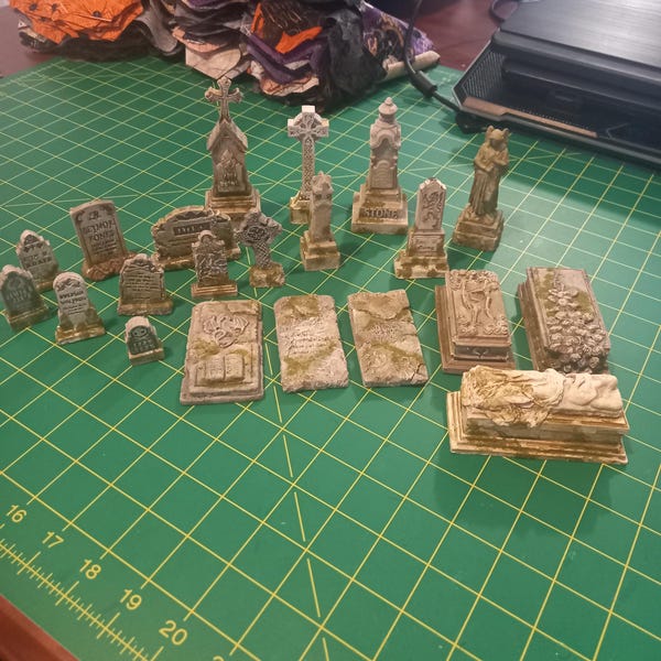 Miniature Distressed Tombstone Lying Girl Crypt - Etsy