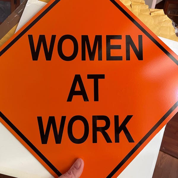 Reflective "women at Work" Sign 12" - Etsy