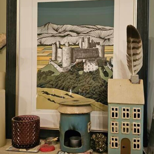 Limited Edition Print of an Original Line Drawing of Swallow Falls ...