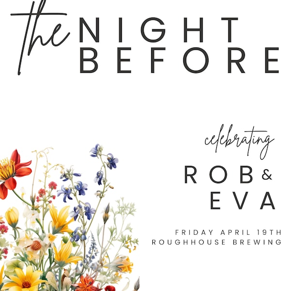 The Night Before Welcome Sign Template, Rehearsal Dinner Welcome Sign ...