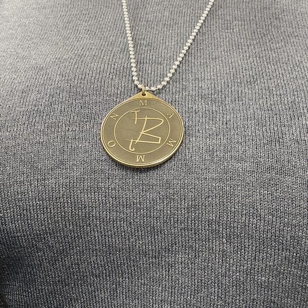 Mammon Seal Pendant: Demon of Wealth and Riches, Goetia Kabbalah ...