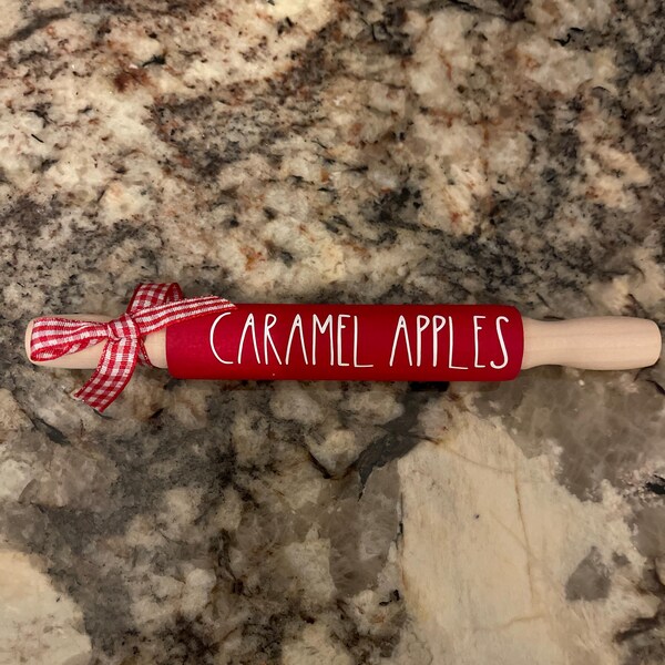 Mini "caramel Apples" Rolling Pin: Fall Tiered Tray Decor - Etsy