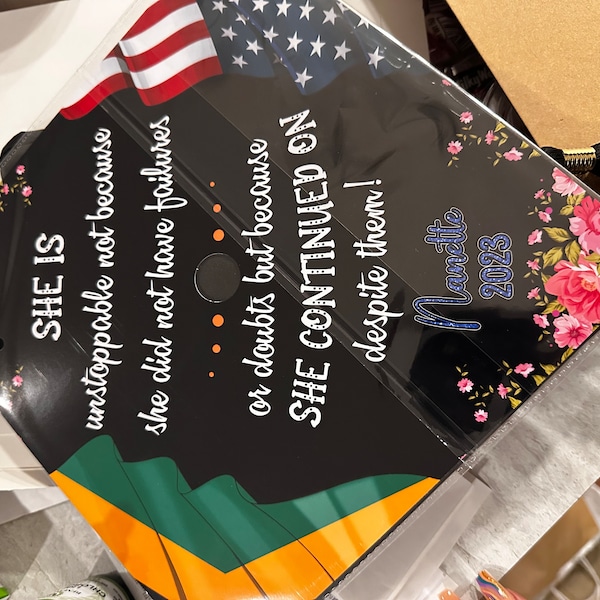 Custom Graduation Cap Topper for Latina, Mexican Grad Cap Topper ...