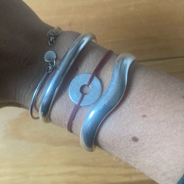 Gold Bold Cuff, Thick 24k Gold Plated Bracelet, Stacking Statement ...